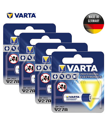 4 x VARTA Professional V27A 4227 27A A27 12V German Alkaline Battery | eBay
