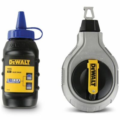 DeWalt CHALK REEL WITH 113G BLUE CHALK 30m 6:1 Gear Ratio, Tear-Drop ...