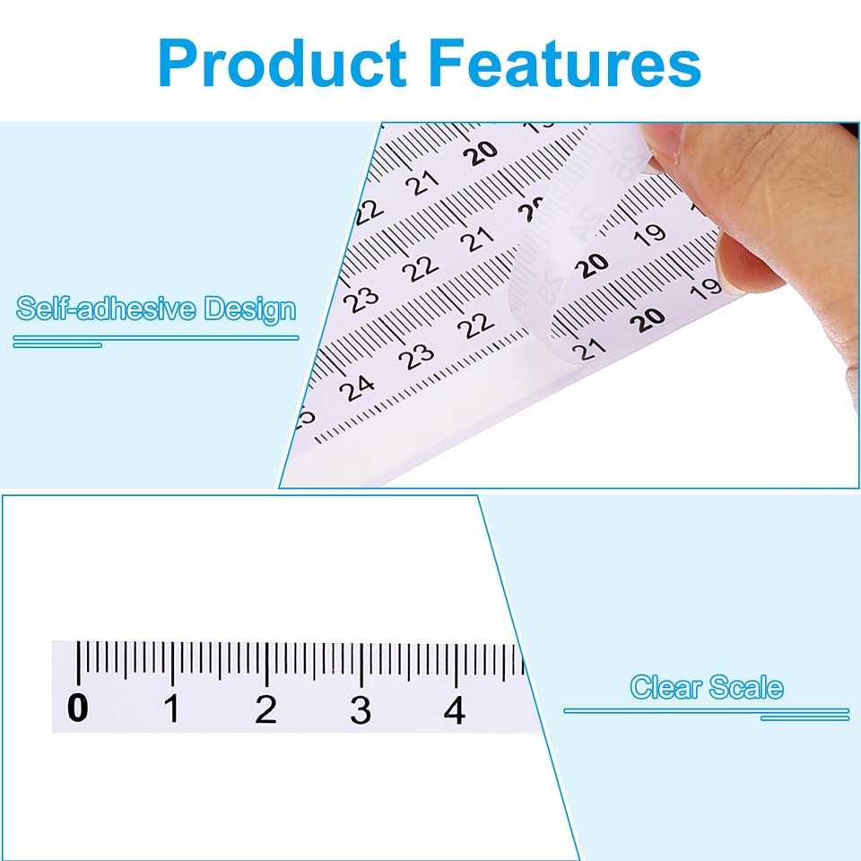 Adhesive Ruler, 10Pcs 0-25cm Measure Tape Sticker Clear Background ...