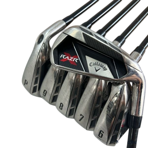 Callaway RAZR X Iron Set 5-9,Pw 6pcs RAZR 60i Graphite Flex R RH used ...