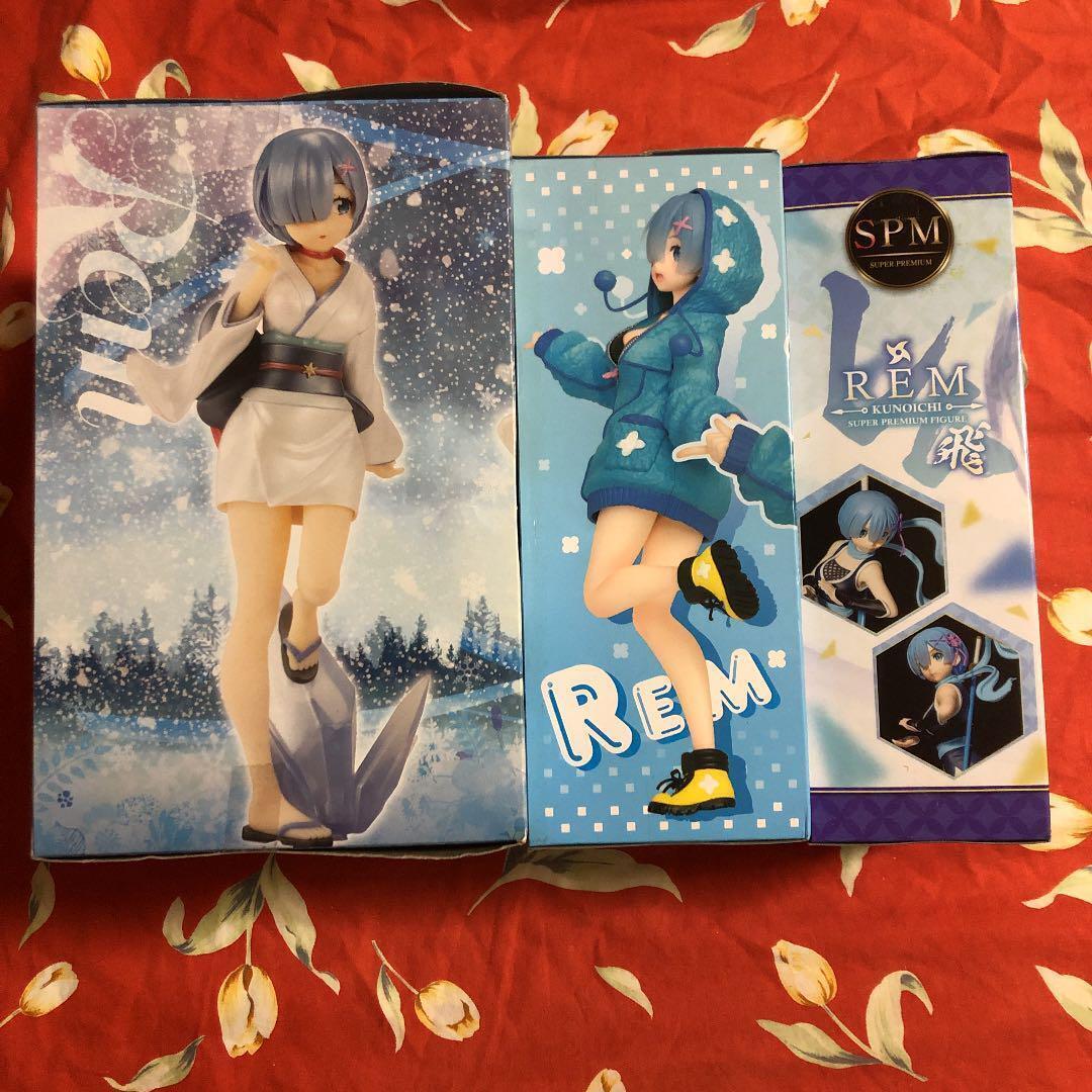 Re: ZERO Figure lot set 3 Sega Rem Snow Woman Kunoichi Fluffy hoodie ...