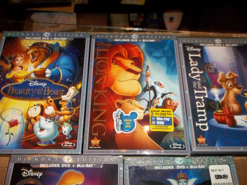 Lot of 5 Disney, Diamond Edition Blu-Ray /DVD , DVD Edition, 4 w ...