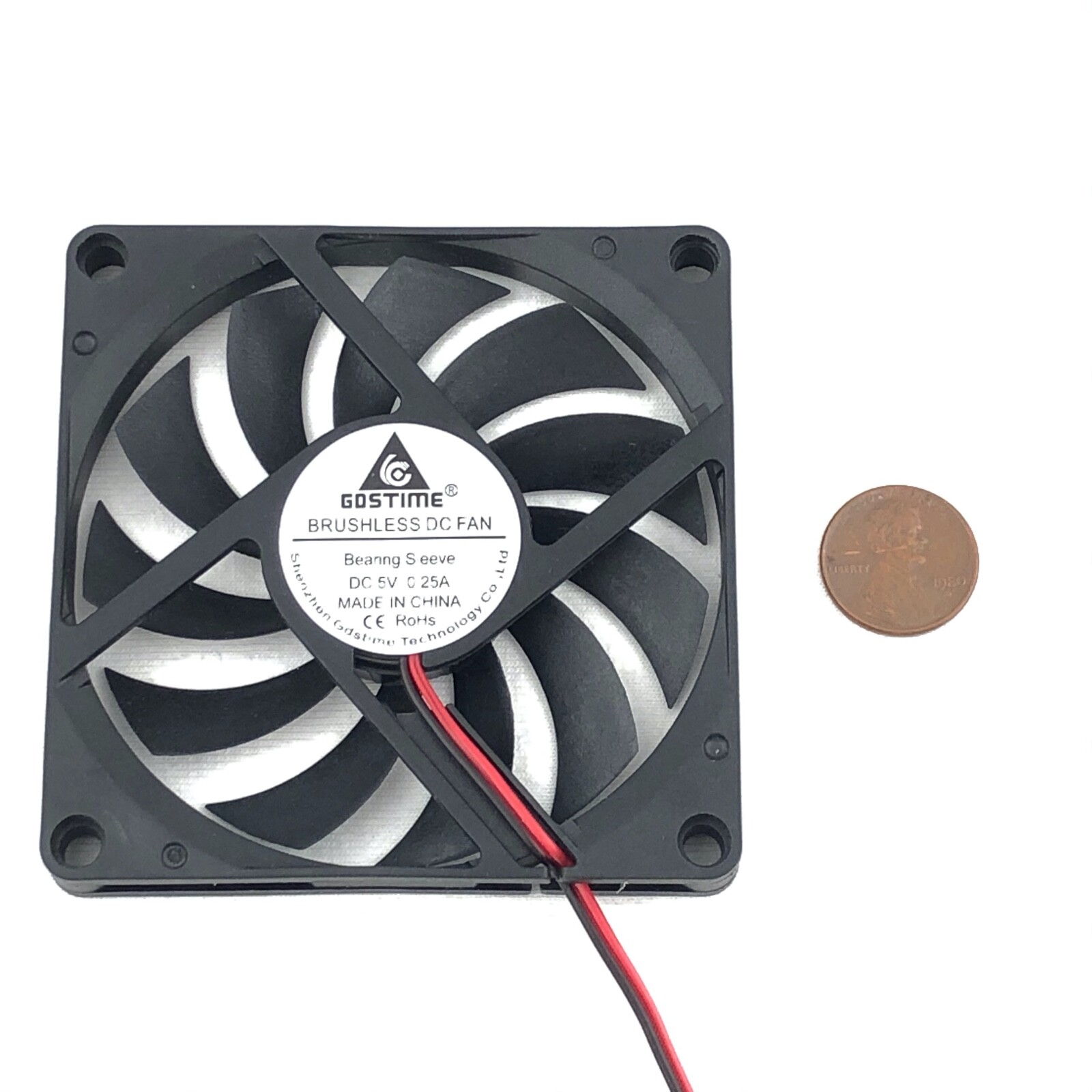 5v 80mm Cooling Fan 80x80x10mm 8010 DC 2pin Computer Case Raspberry Pi ...