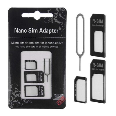4 in1 Micro Nano SIM Card to Standard Adapter Adaptor Converter For ...