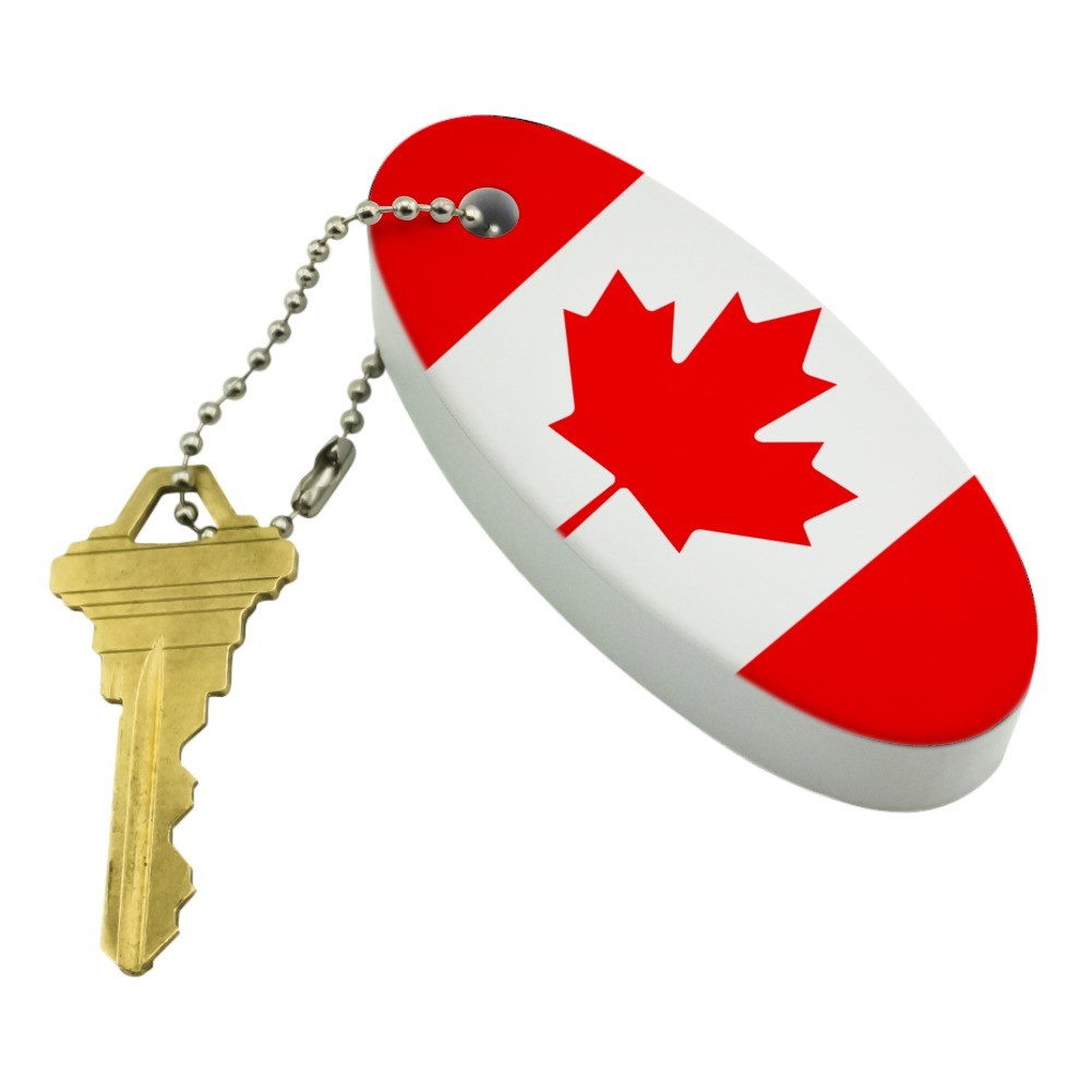 Canada Country Flag Floating Foam Keychain Fishing Boat Buoy Key Float ...