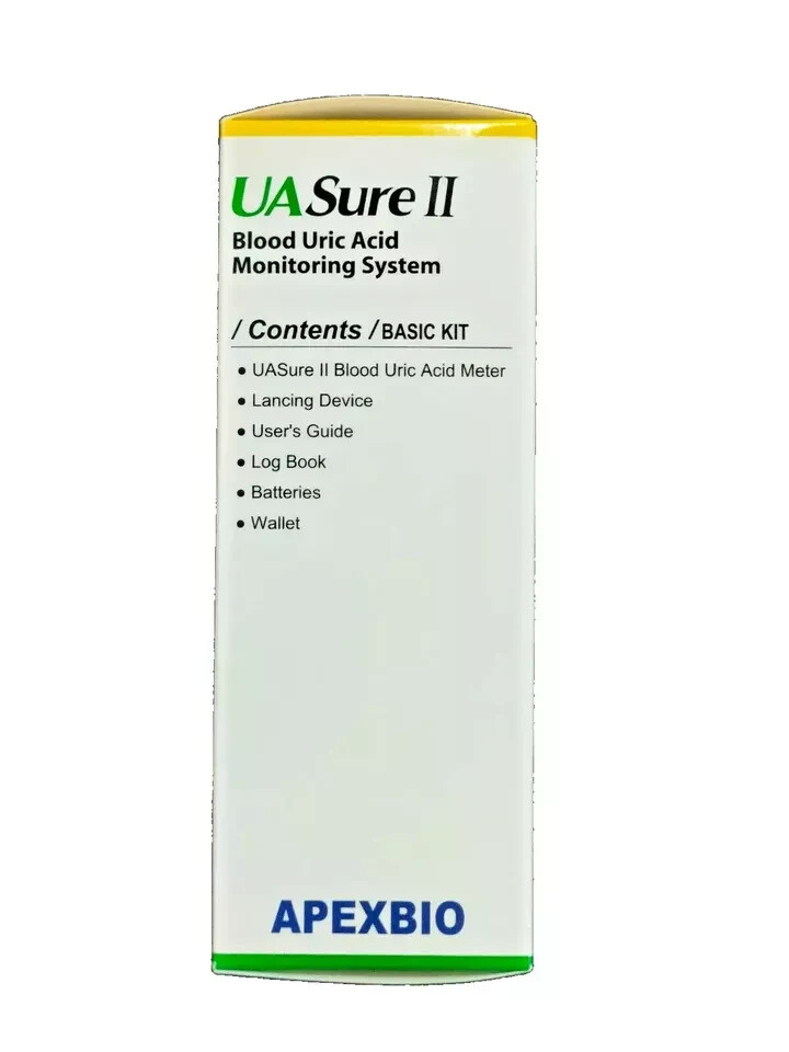 UASure II Blood Uric Acid Meter Test Kit for Uric Acid Gout Monitoring ...