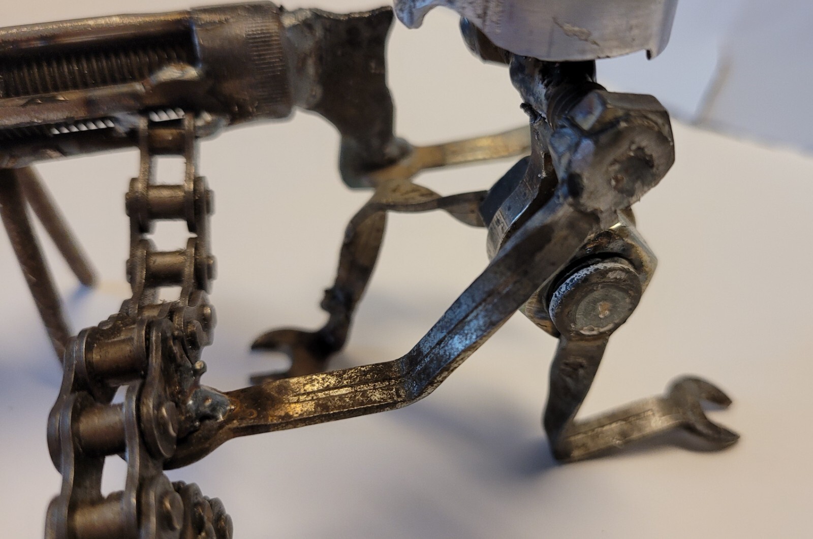 Chaingun Chain Gun Dude made with Piston, Chain, Wrenches, etc. Made ...