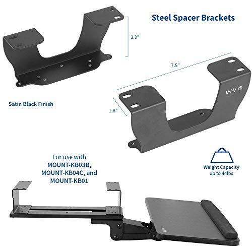 VIVO Steel Dual Spacer Brackets for Under Desk Keyboard and Mouse ...