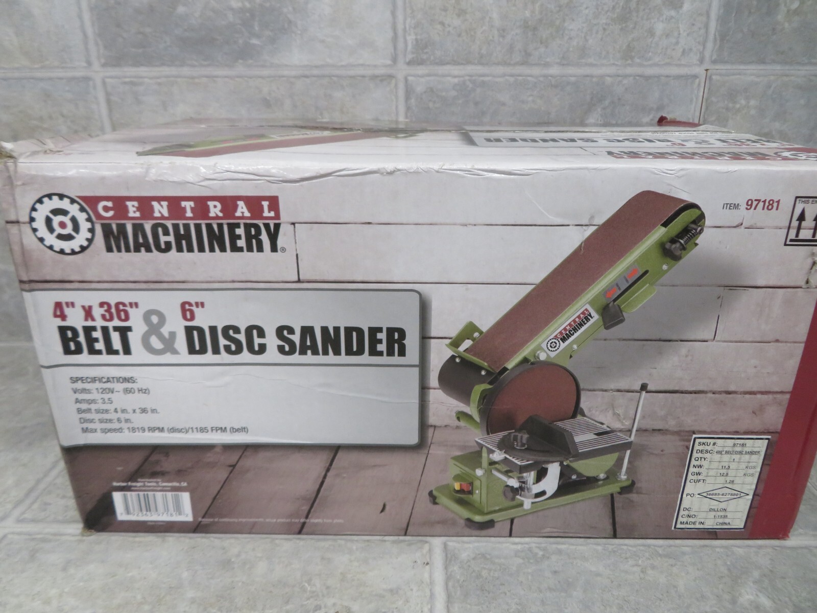 Central Machinery 97181 Belt Sander for sale online | eBay