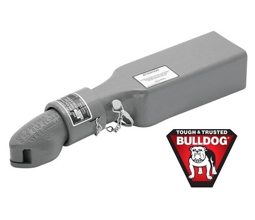 Bulldog Collar-Lok Trailer Coupler 2" Ball 5K 3" Channel Tongue w/ Pin ...
