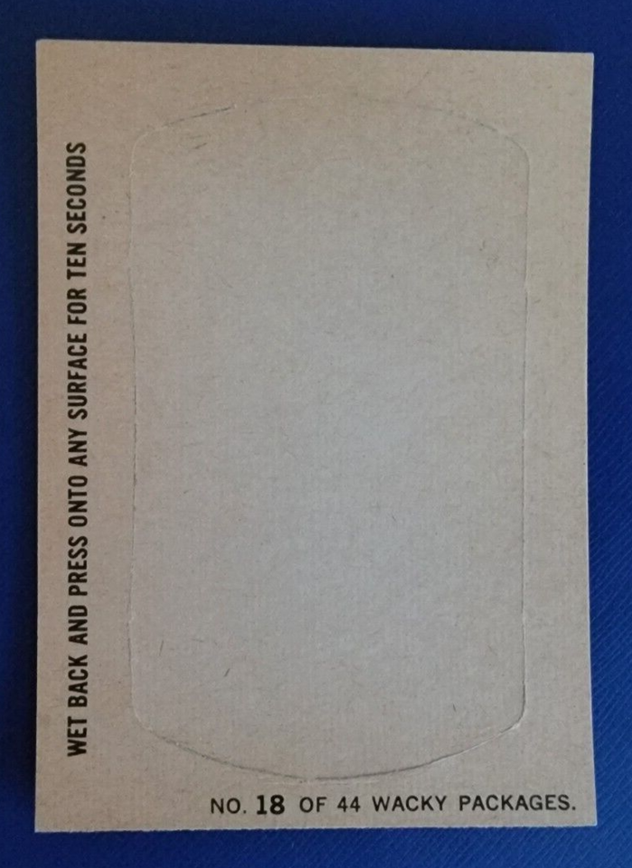 1967 VINTAGE WACKY PACKAGES DIE-CUT #18 of 44 QUACKER OATS @@ RARE ...