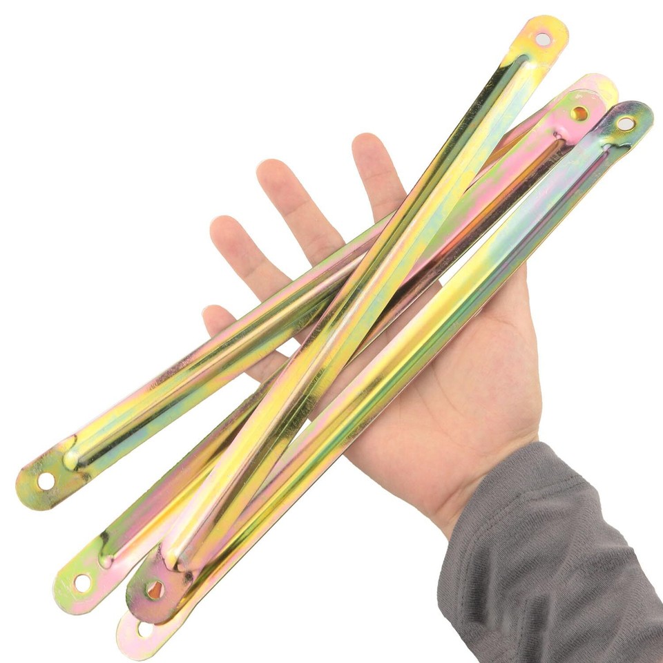 4PCS Colored Zinc Heavy Duty Reinforced Legs Bracket Mounting Iron ...