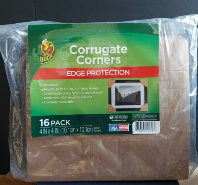 Duck 4" x 4" Brown Corrugate Corners Edge Protection - 16 Ct | eBay