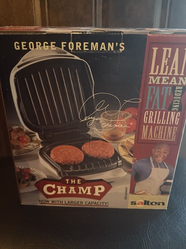 George Foreman Electric Grill The Champ Lean Mean Grilling Machine ...