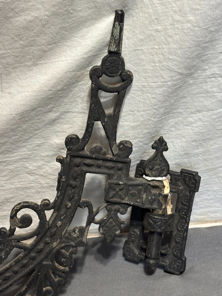 Antique cast iron 5" WALL SCONCE Oil Lamp BRACKET ARM Eastlake ...