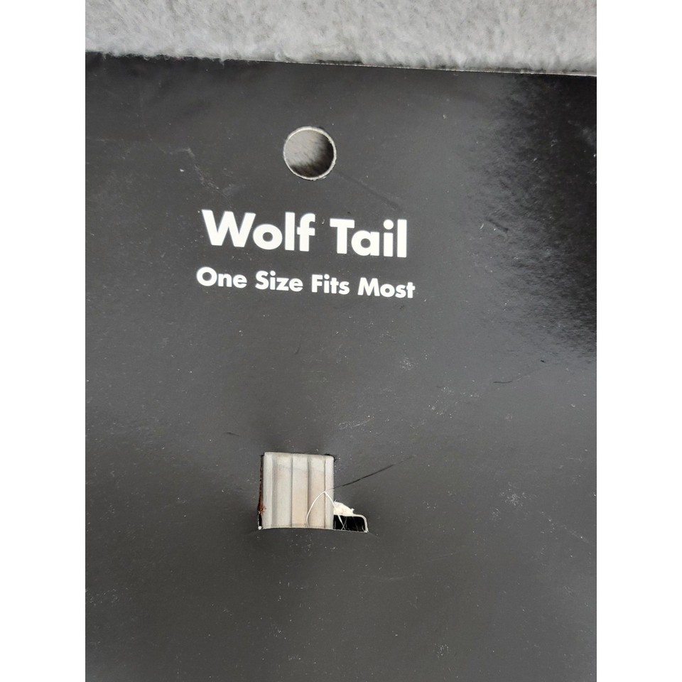Spirit Halloween Wolf Tail Costume Cosplay Gray Faux Fur Accessory One ...