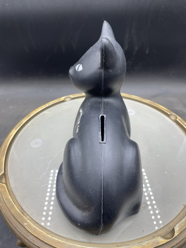 Vintage 1981 Eveready Battery Plastic Black Cat Piggy Bank Advertising ...