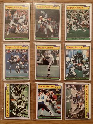 Topps 1981 - 1985 NFL Super Action & Record Breaker Card Set - 18 ...