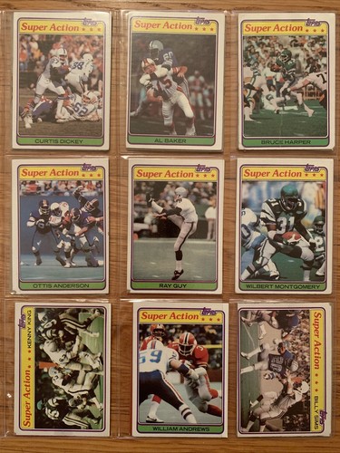 Topps 1981 - 1985 NFL Super Action & Record Breaker Card Set - 18 ...