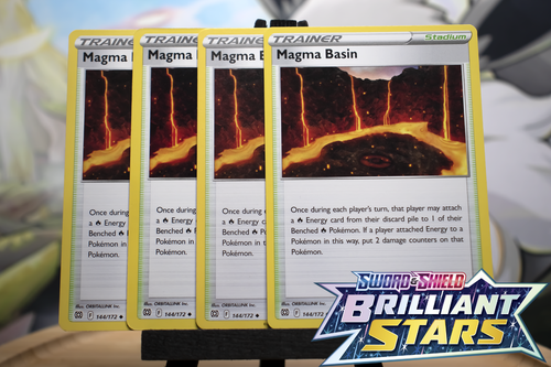Magma Basin 144/172 x4 Brilliant Stars Pokemon TCG Card Playset NM/M ...
