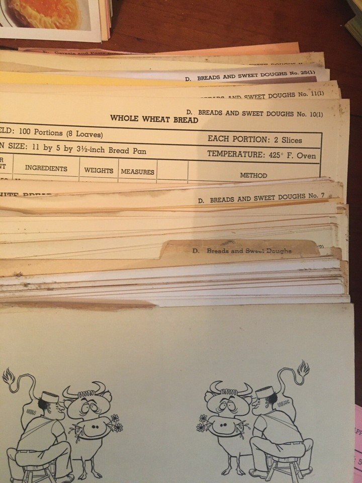 1974 Armed Forces Recipe Service & Index Cards US Army Navy Air Force ...