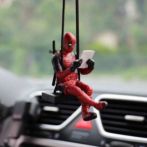 Deadpool Car Rearview Mirror Pendant Reading a Book Swinging Decoration ...