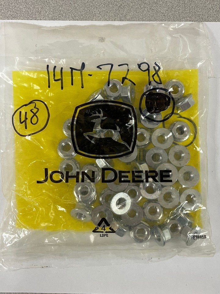 John Deere Original Equipment (48 PACK) Flange Nut - 14M7298 | eBay