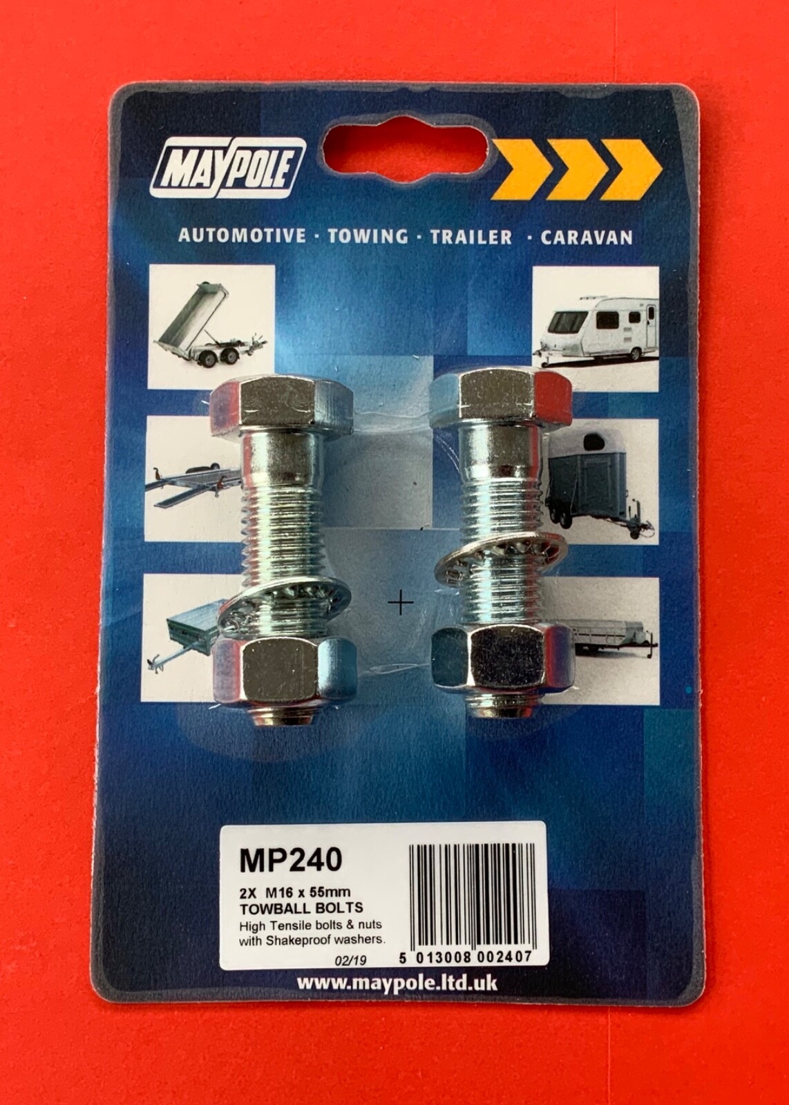 Maypole Towball Bolts M16 X 55mm MP240 for sale online | eBay