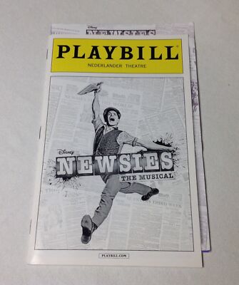 Newsies Playbill NYC Broadway show July 2014 Nederlander Theater Corey ...