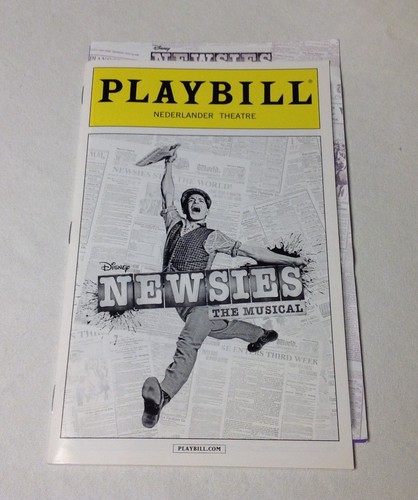 Newsies Playbill NYC Broadway show July 2014 Nederlander Theater Corey ...