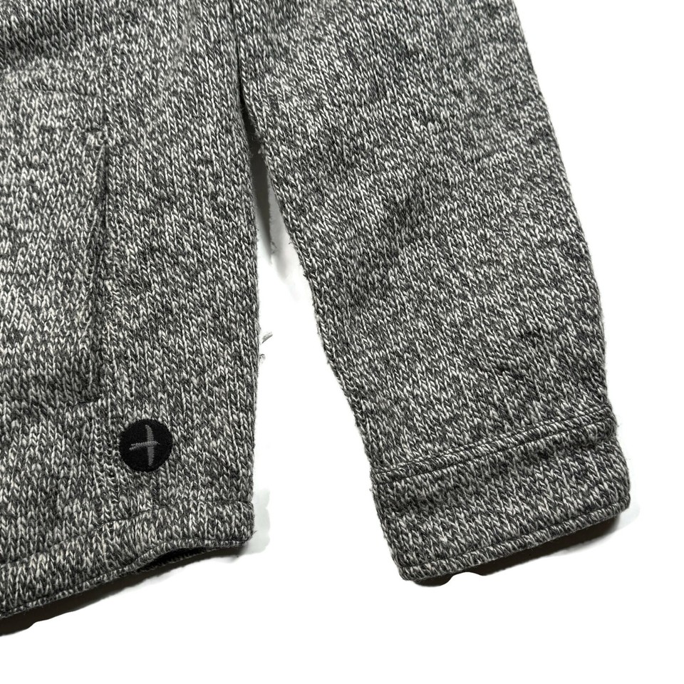 Relwen Bonded Rag Wool CPO Snap Jacket Mens 2XL Marled Gray Wool Blend ...