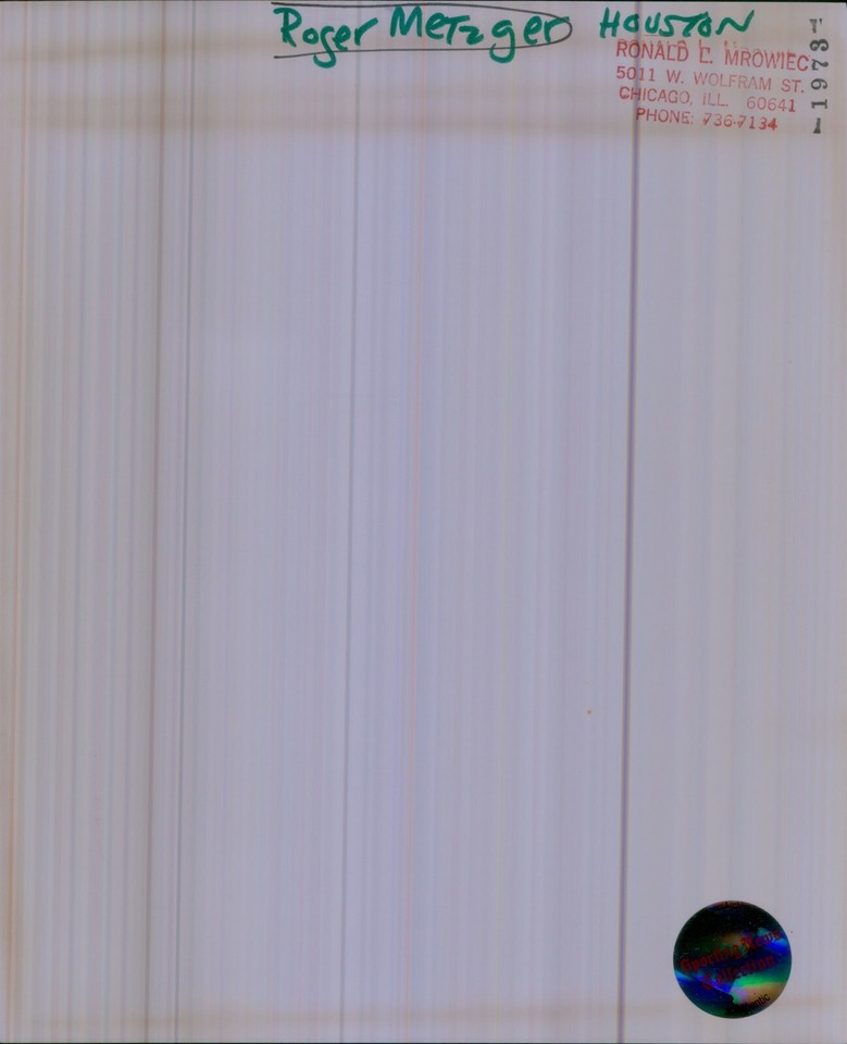 LG767 1973 Original Ronald Mrowiec Photo ROGER METZGER Houston Astros ...