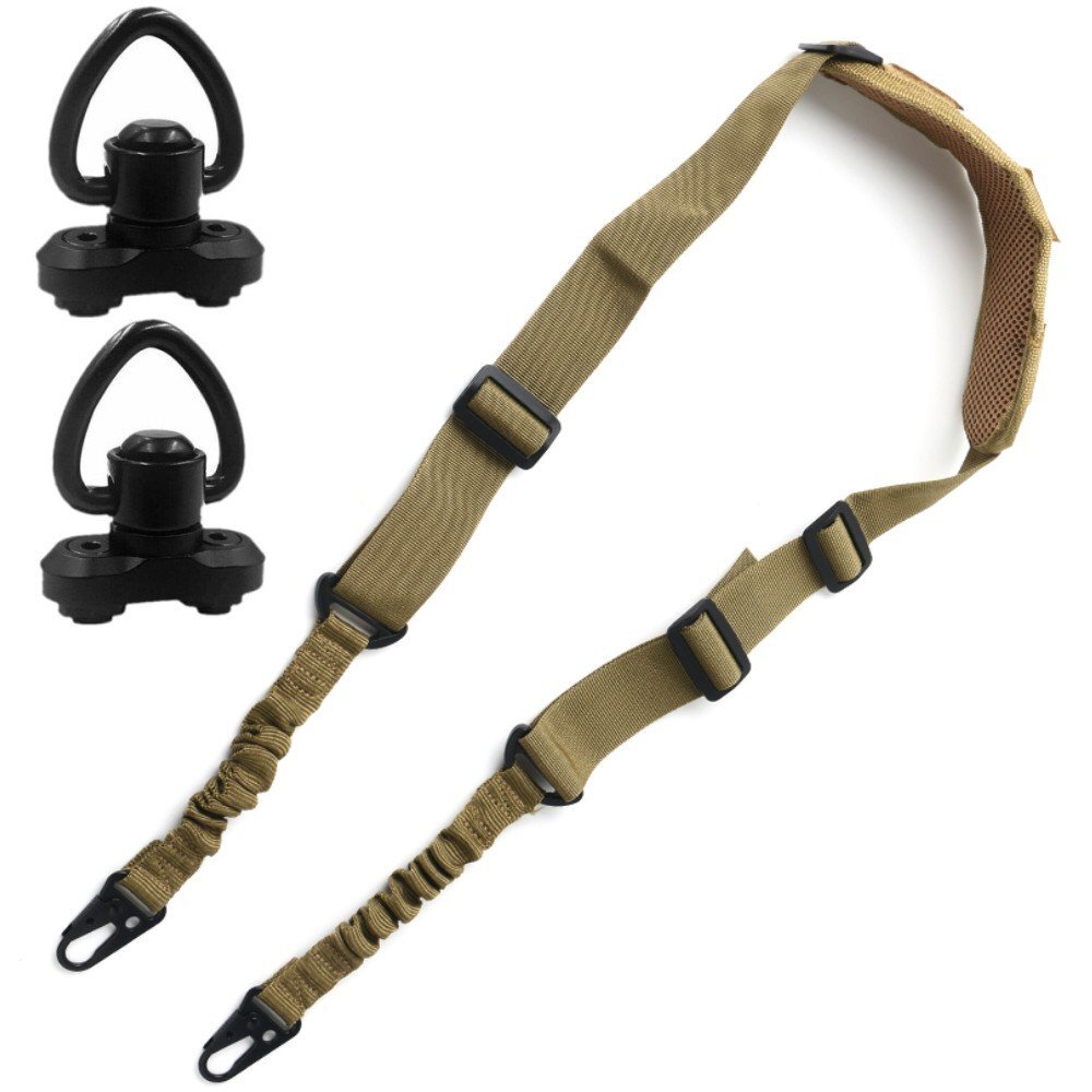Tactical 2 Point Sling QD Swivel Rifle Adjustable Padded Gun Sling MLOK ...