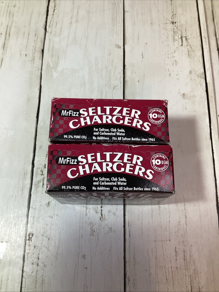 Mr. Fizz Leland 8-gram CO2 Seltzer Charger Cartridges 2 Packs of 10 NEW ...