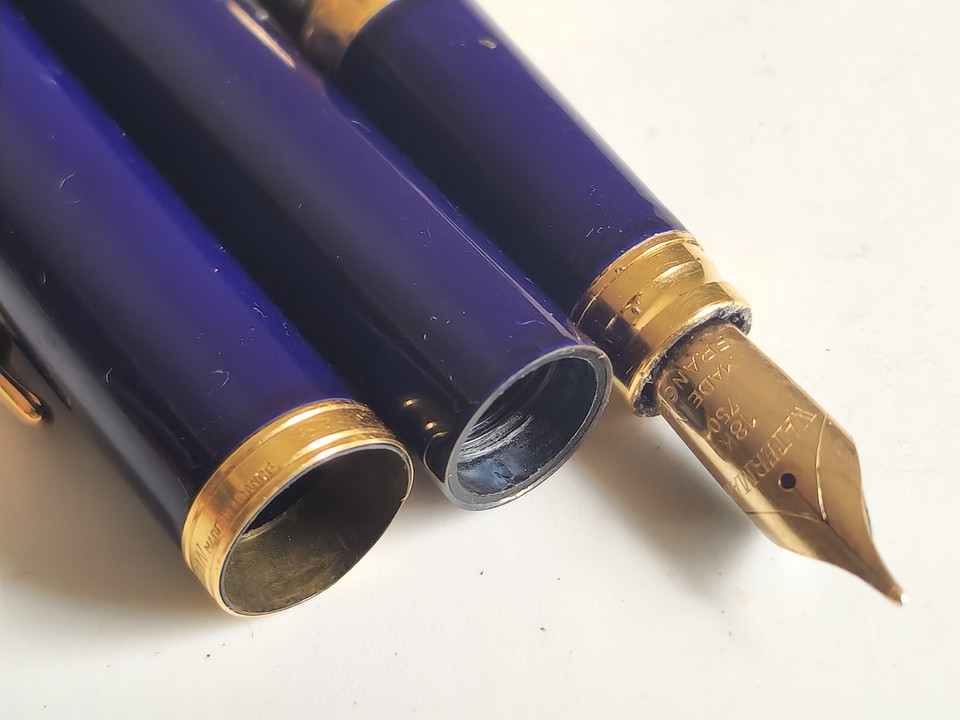 Fountain Pen WATERMAN GENTLEMAN with 18K GOLD NIB SIZE M in Lacquer ...