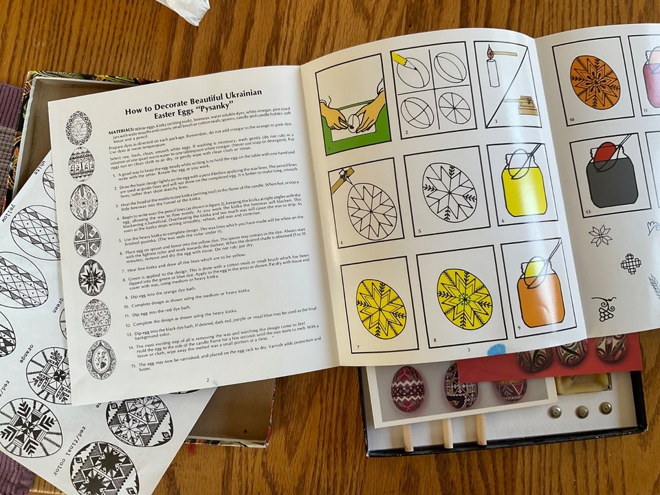 Luba's Ukrainian Easter Egg Decorating Folk Art Kit Complete and Unused ...