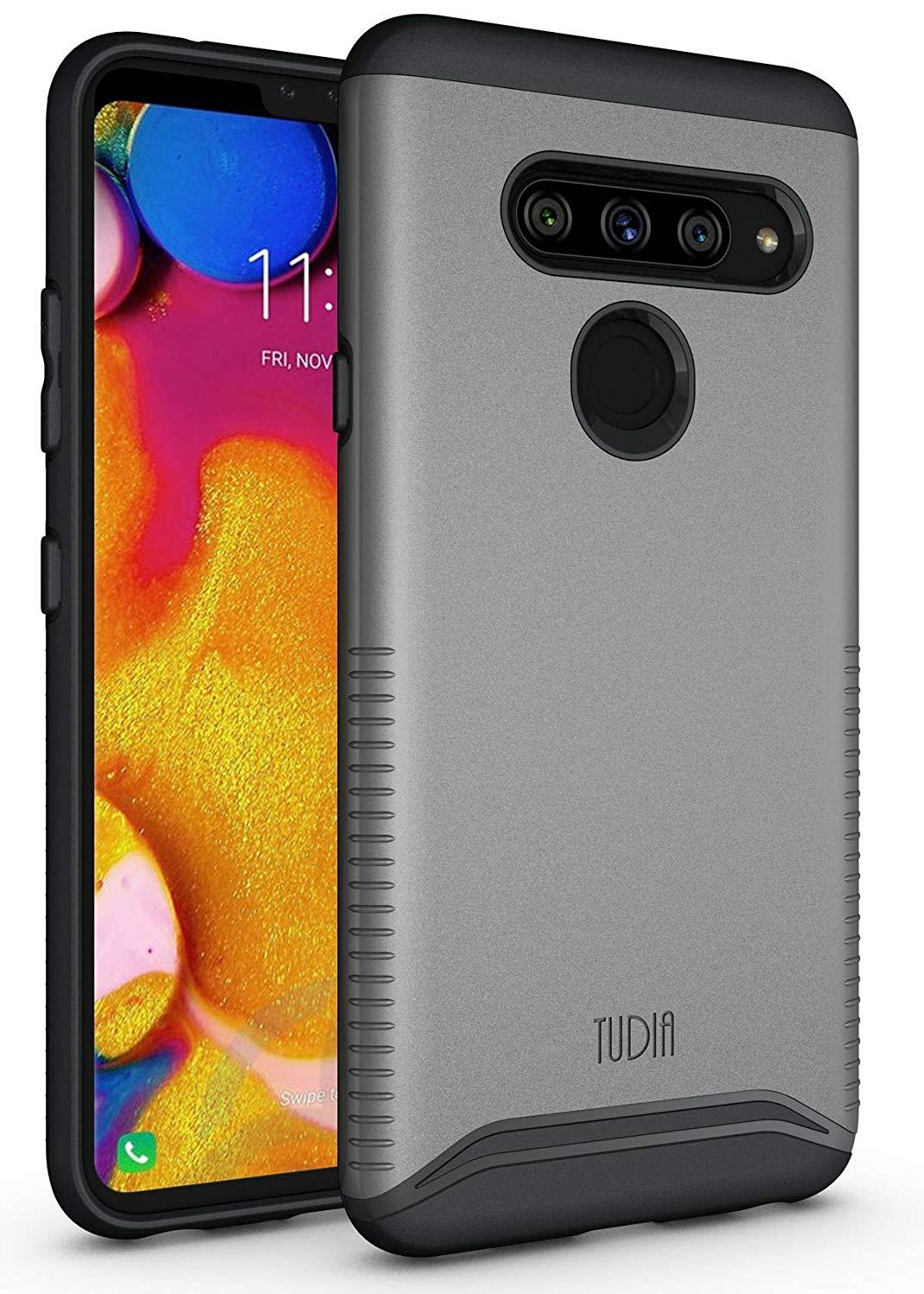 TUDIA Slim-Fit MERGE Dual Layer Protective Cover Case for LG V40 ThinQ ...