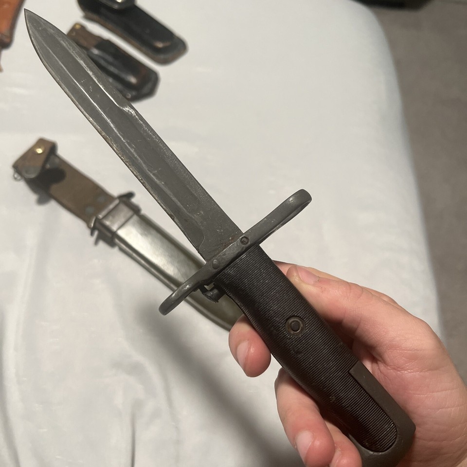 Vintage US M8 Knife And Sheathe Made By BM CO Original WW2 Knife | eBay