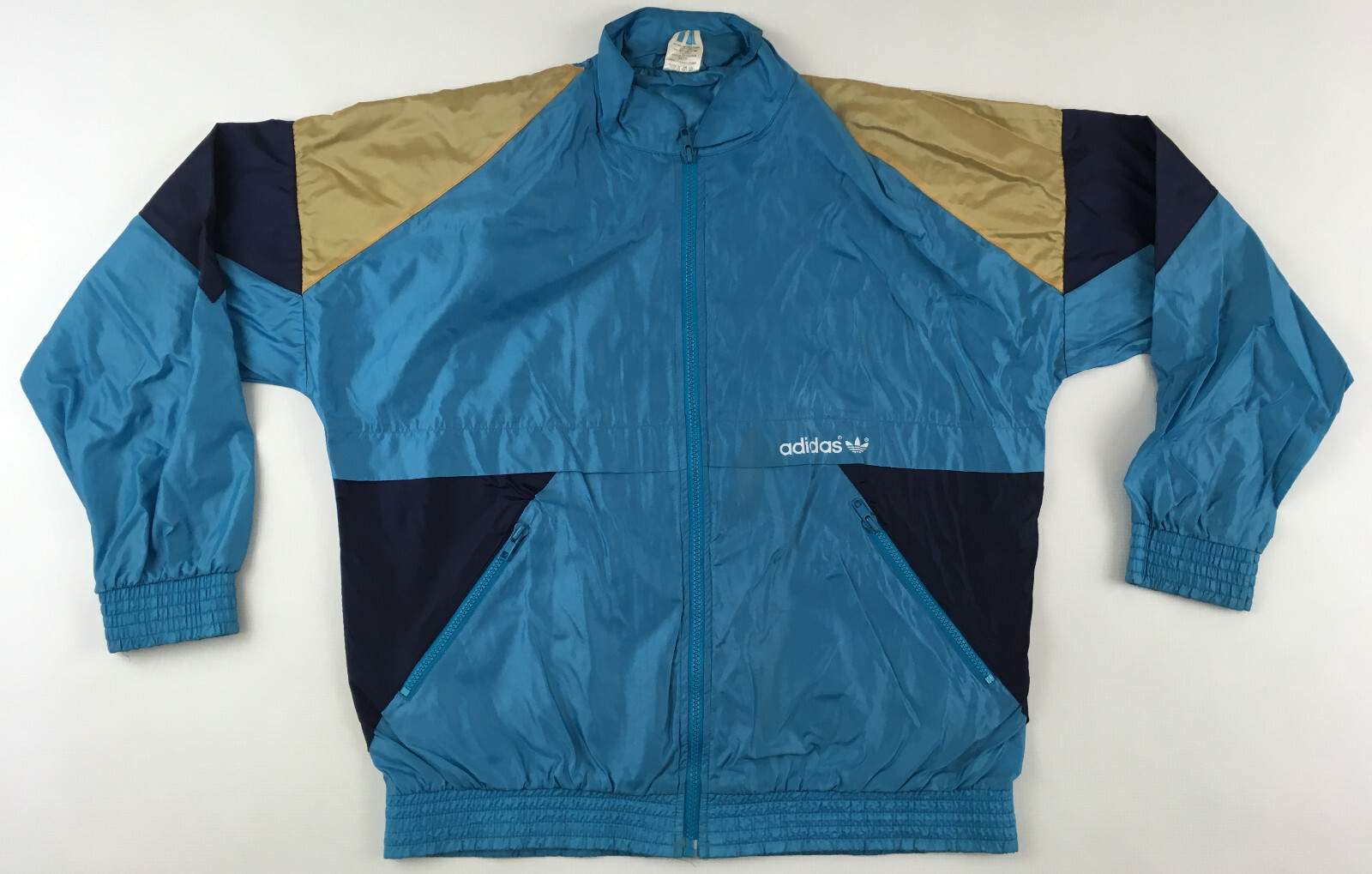 Adidas 1990s tracksuit top jacket vintage track turqu… - Gem