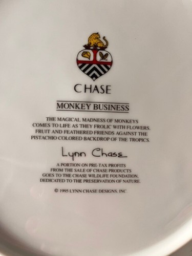Lynn Chase Monkey Business Service Plate | eBay