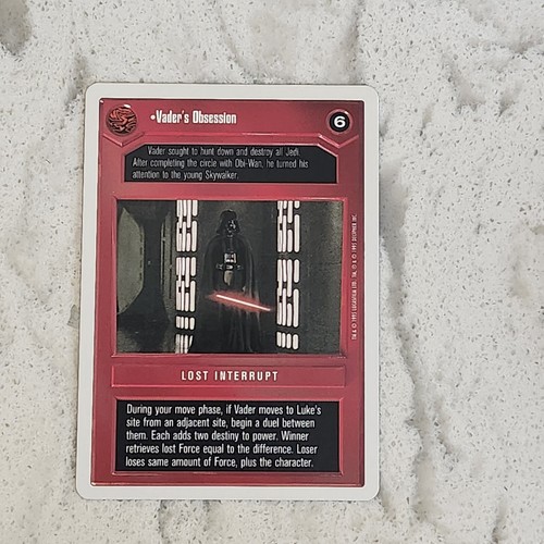 1995 Decipher Star Wars CCG Vader's Obsession Card | eBay