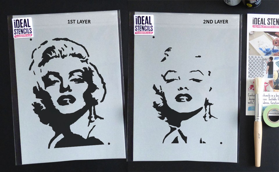 Marilyn Monroe Multi layer stencil Art Home Decor Reusable ideal paint Stencils | eBay