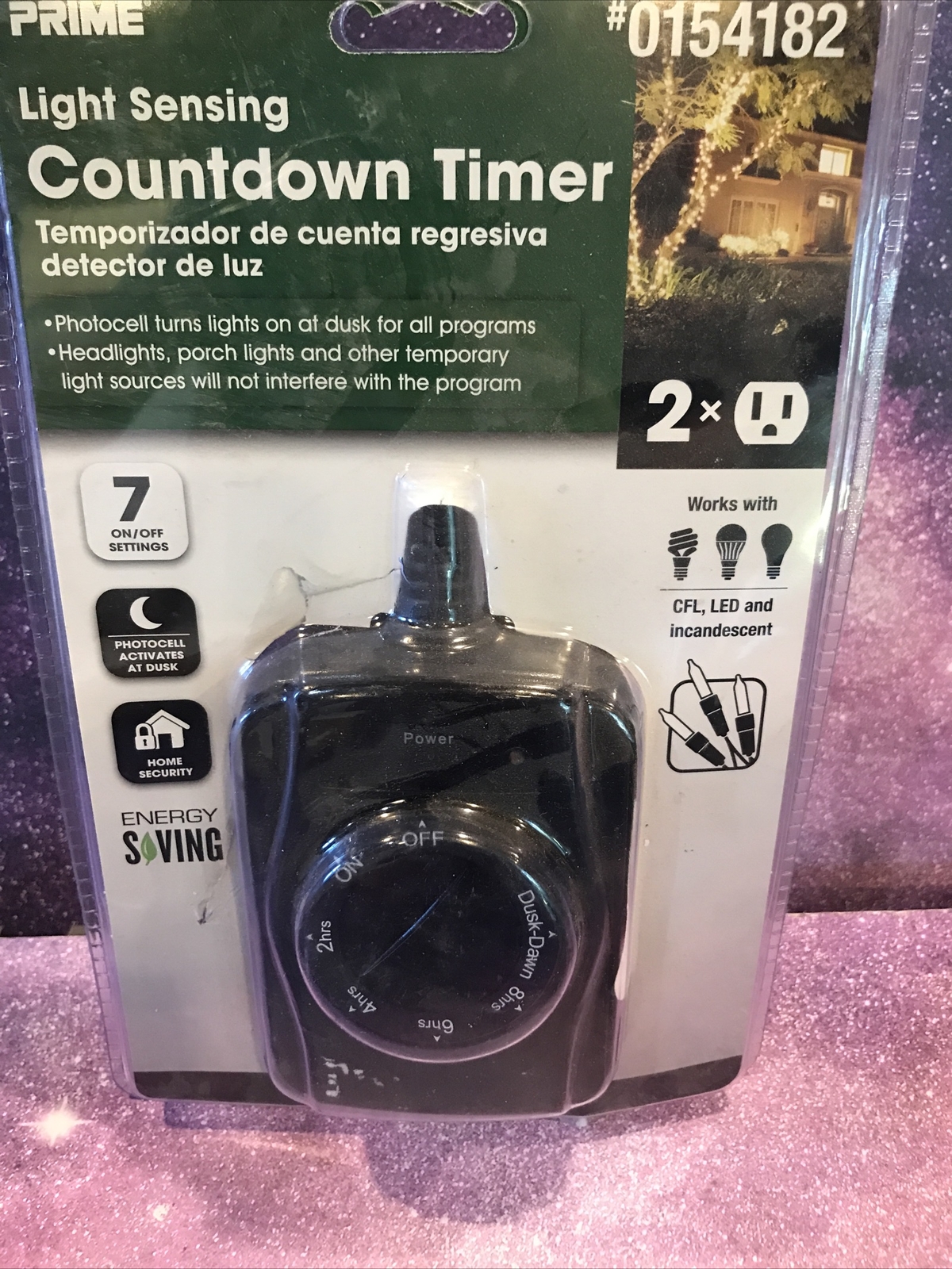 Prime Light Timer Sensing Countdown 7 On/Off Settings Energy Saving | eBay