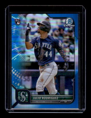2022 Bowman Chrome Blue Refractors #48 Julio Rodriguez /150 - EXACT ...