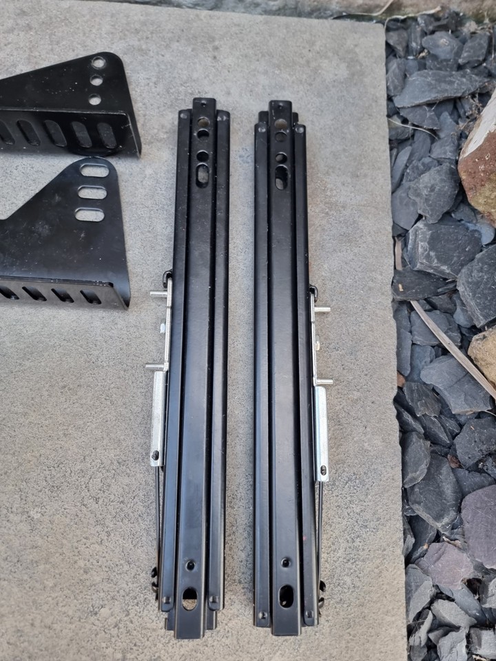BB5 Large Fixed Fibreglass Racing Bucket Seat + Side Mounts & Runners ...