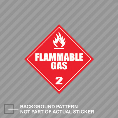Red Flammable Gas Sticker Decal Vinyl business fire safety sticker ...