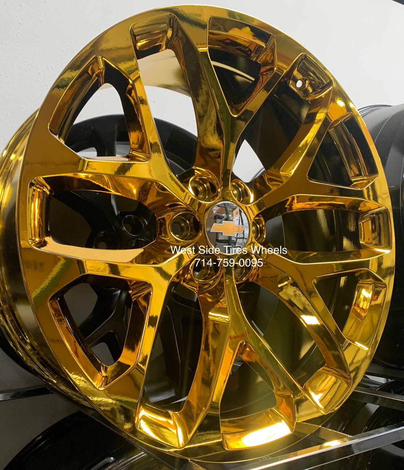 24” CHEVY TAHOE SILVERADO SNOWFLAKE GOLD PLATED WHEELS SIERRA YUKON ...