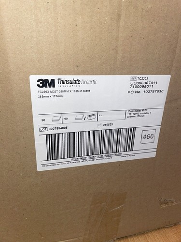 3M THINSULATE ACST Acoustic Insulation Sound Deadening Box 90x Pads ...