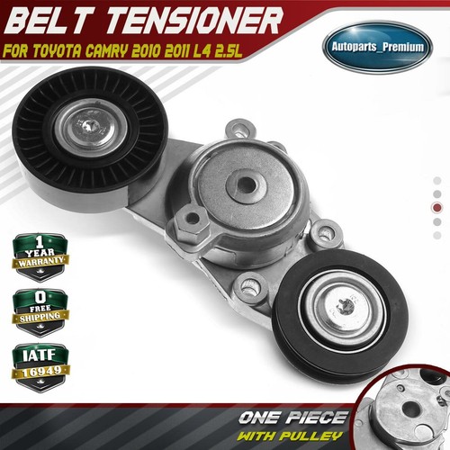 Belt Tensioner Assy w/ 2pcs Pulley for Toyota Camry 2010 2011 L4 2.5L ...