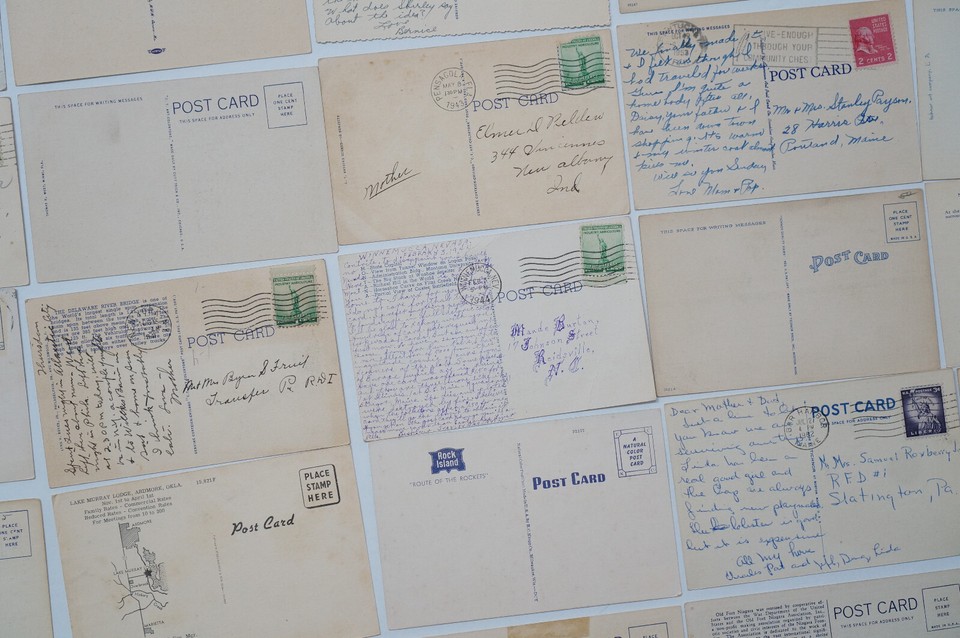 Vintage POSTCARD Lot 50 Old Post Cards Views USA Roadside Linen ...